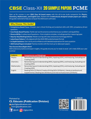 Buy CBSE Class-12 2026: PCME - 20 Sample Papers (Physics, Chemistry ...